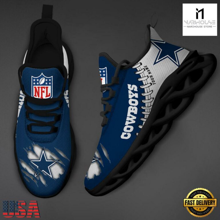 Personalized NFL Dallas Cowboys Max Soul Shoes NFL Gifts