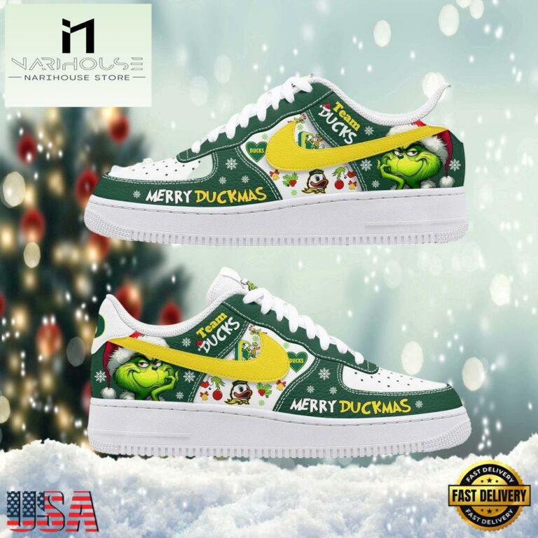 The Grinch x Oregon Ducks Air Force 1 Shoes , Running Sneakers Shoes ...