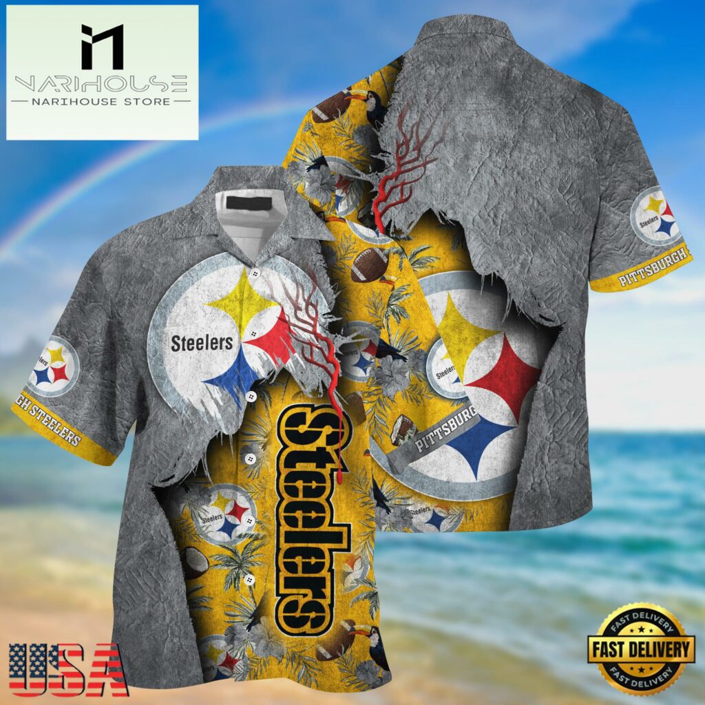 NFL Pittsburgh Steelers Super Bowl Football Team Logo Hawaiian Shirts ...