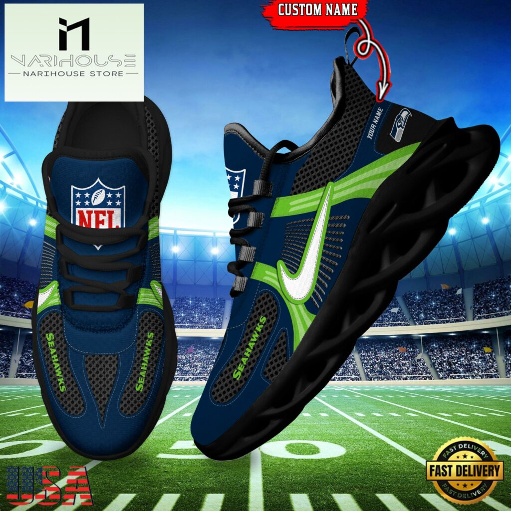 NFL Seattle Seahawks Logo Football Team New Design Max Soul Shoes ...