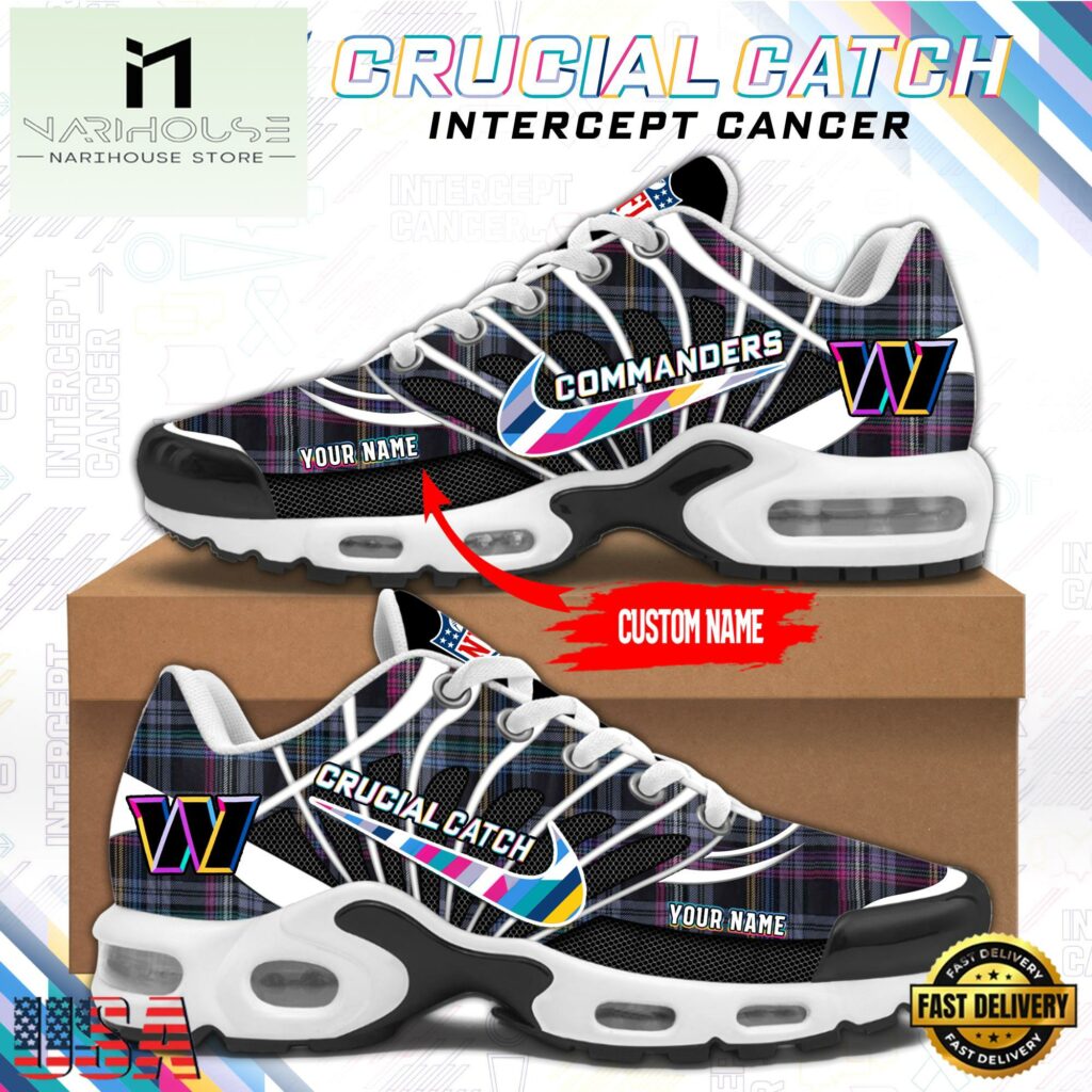 NFL Washington Commanders Crucial Catch Intercept Cancer Air Max Plus ...