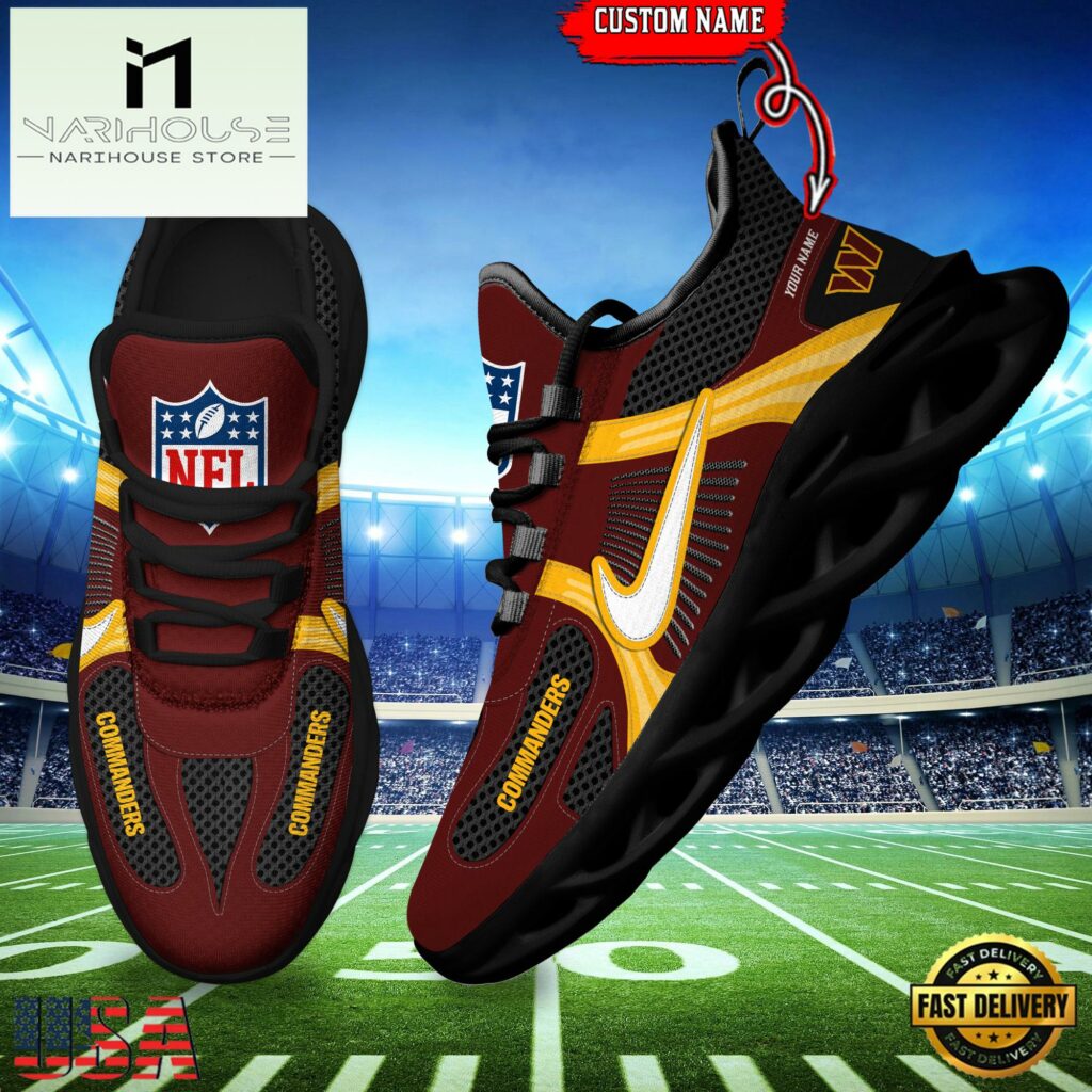 NFL Washington Commanders Logo Football Team New Design Max Soul Shoes ...