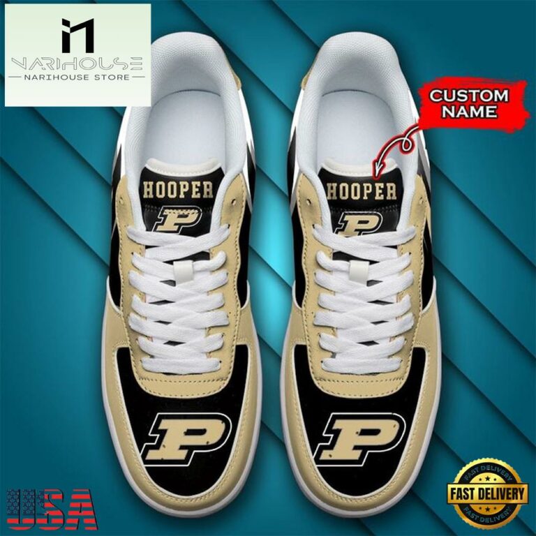 NCAA Custom Name Purdue Boilermakers Air Force 1 Shoes , Men’s Women’s ...