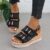 Beach Roman Niche Retro Double Buckle Decorative Slippers – narihousestore
