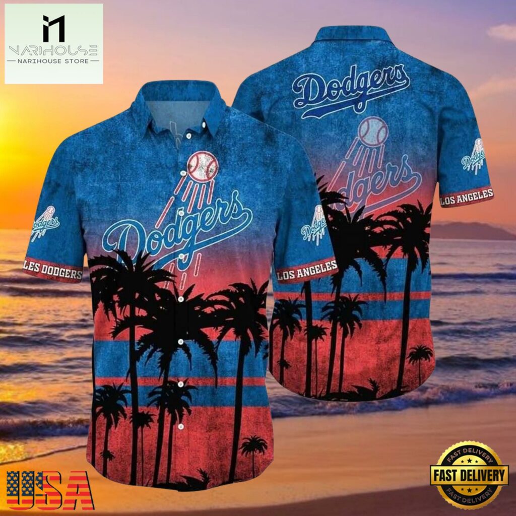 MLB LA Dodgers Sunset Palms Style Hot Trending Summer Hawaiian Shirt ...