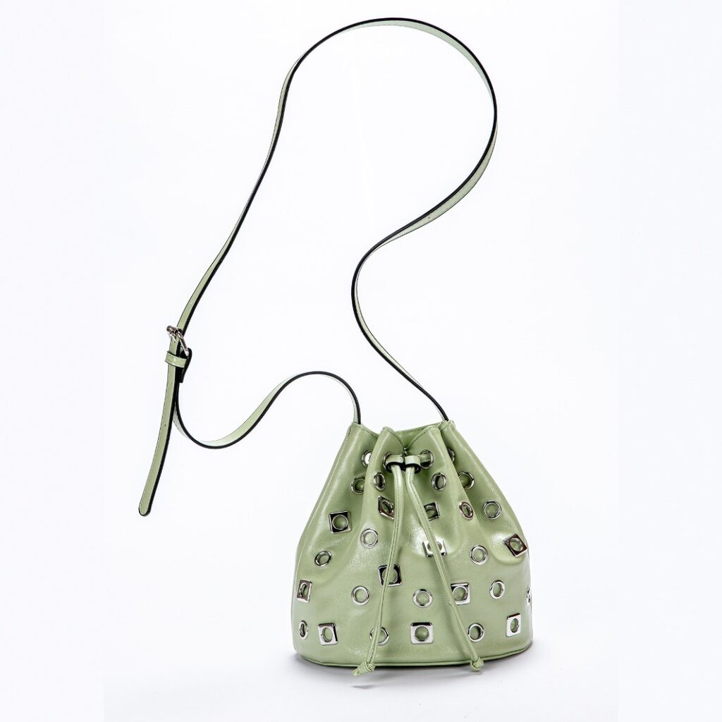 Suede Rivet Bucket Bag Hollow Crossbody Bag – narihousestore