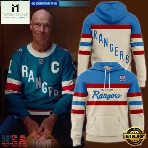 New York Rangers Centennial 2025-2026 All Over Print Hoodie