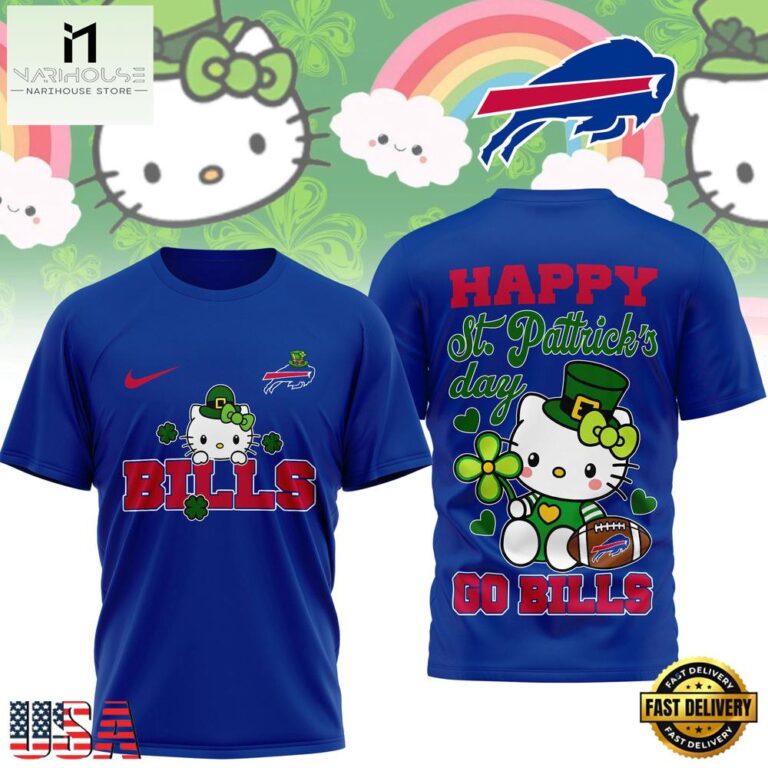 NFL Buffalo Bills x Hello Kitty St Patrick Day New 2026 3D Shirt